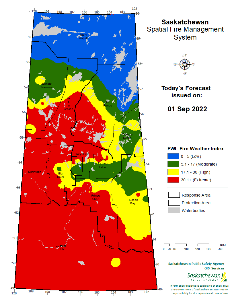 FWI EARLY FORECAST VALID FOR 2022-09-01