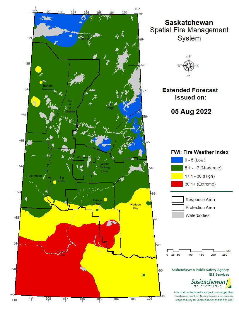 FWI EXTENDED FORECAST VALID FOR 2022-08-07