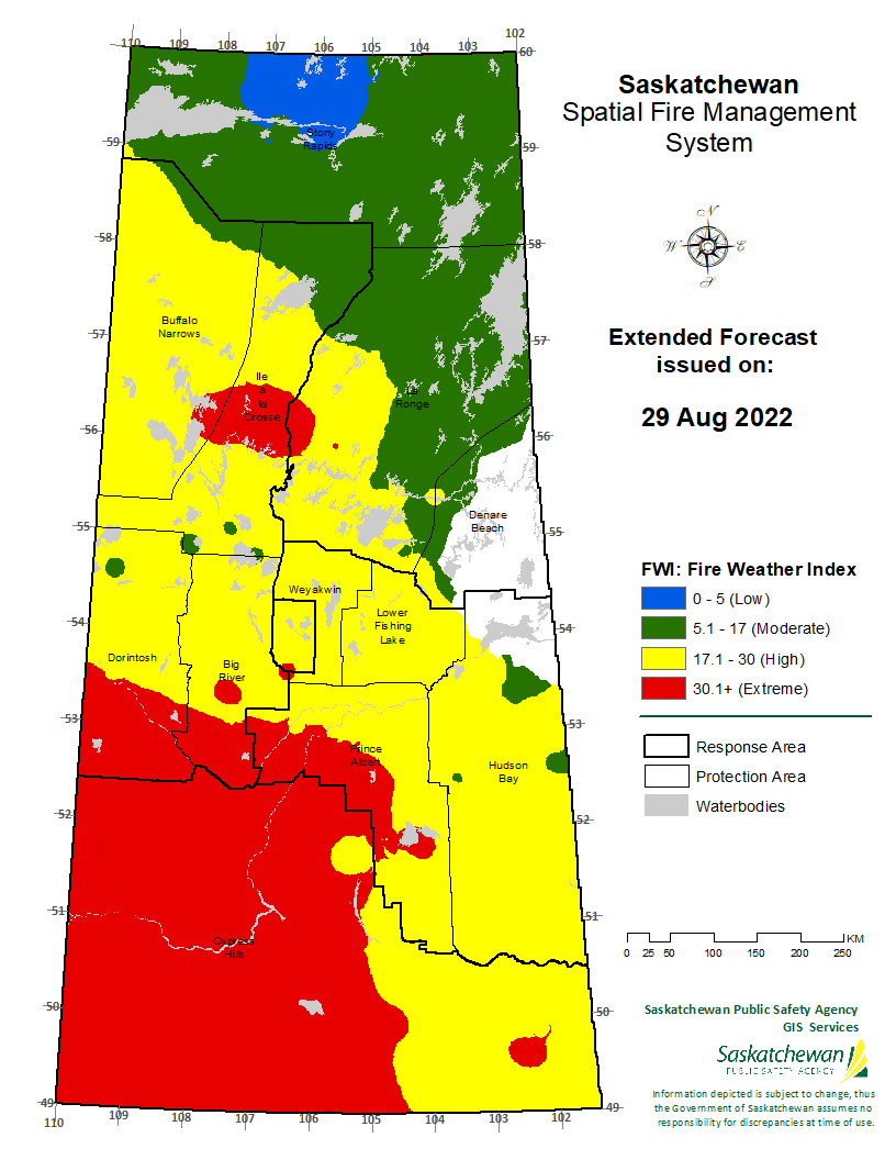 FWI EXTENDED FORECAST VALID FOR 2022-08-31