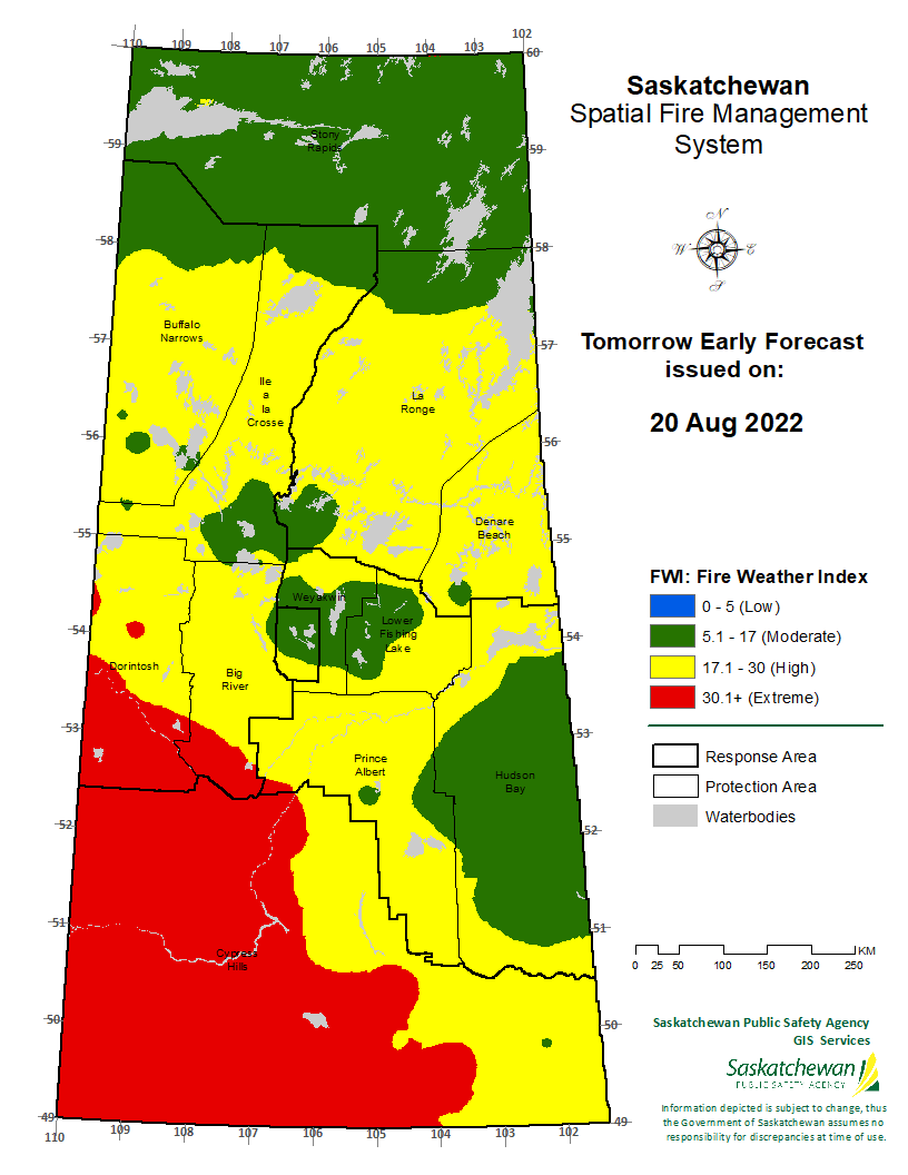 FWI TOMORROW FORECAST VALID FOR 2022-08-21